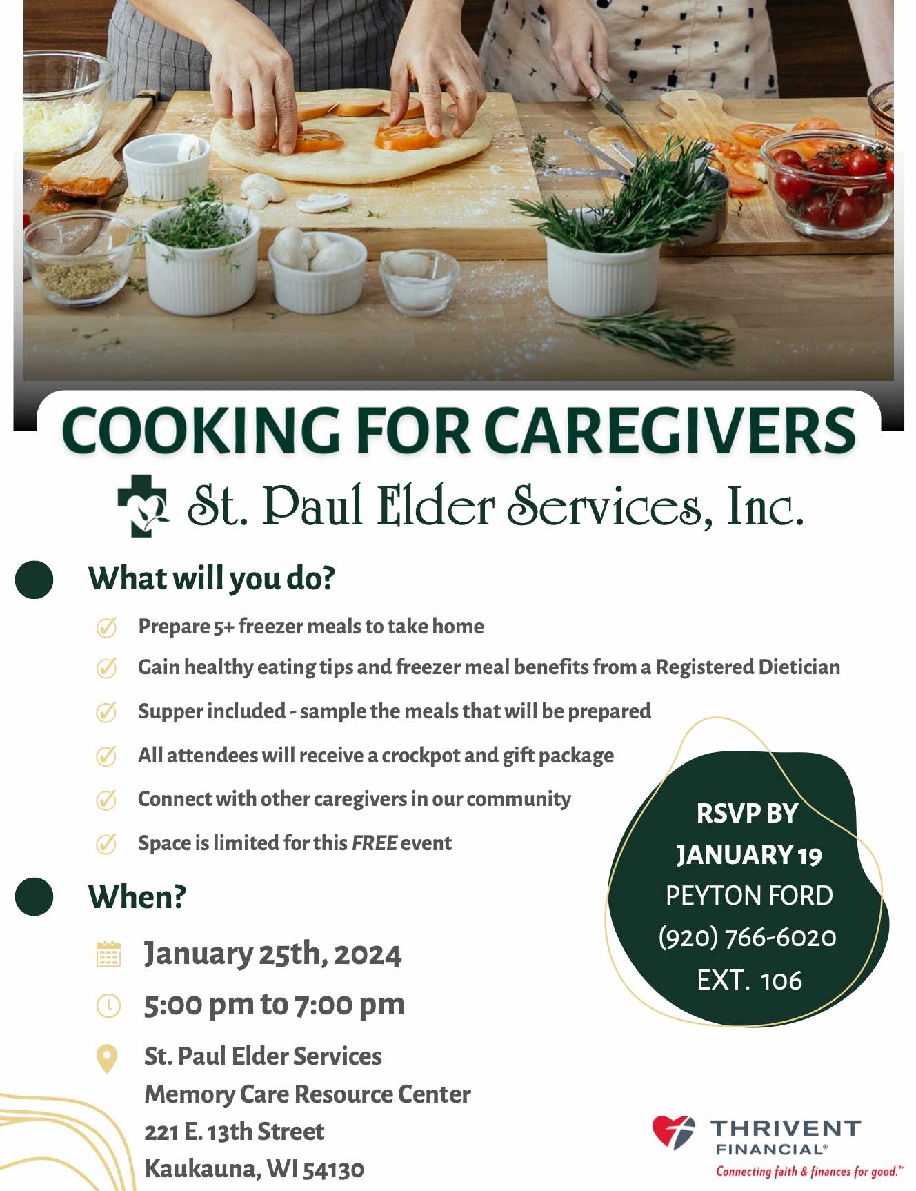 RSVP Now: Cooking for Caregivers - St. Paul Elder Services, Inc.